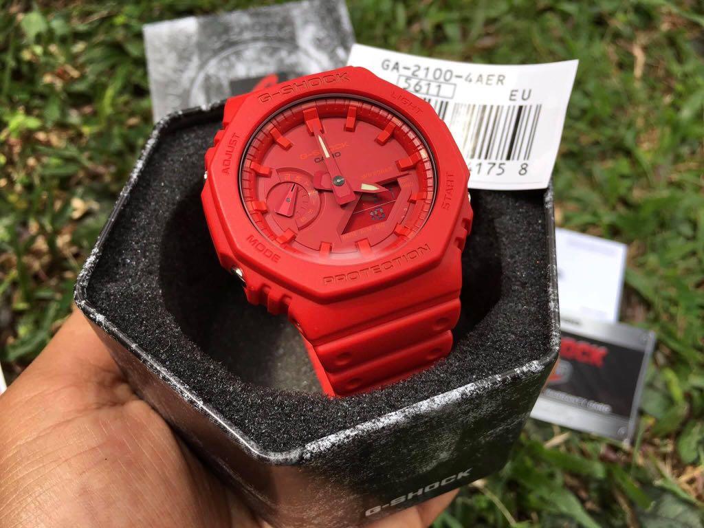 G-SHOCK TMJ MERAH GA-2100-4ADR, Men's Fashion, Watches & Accessories ...