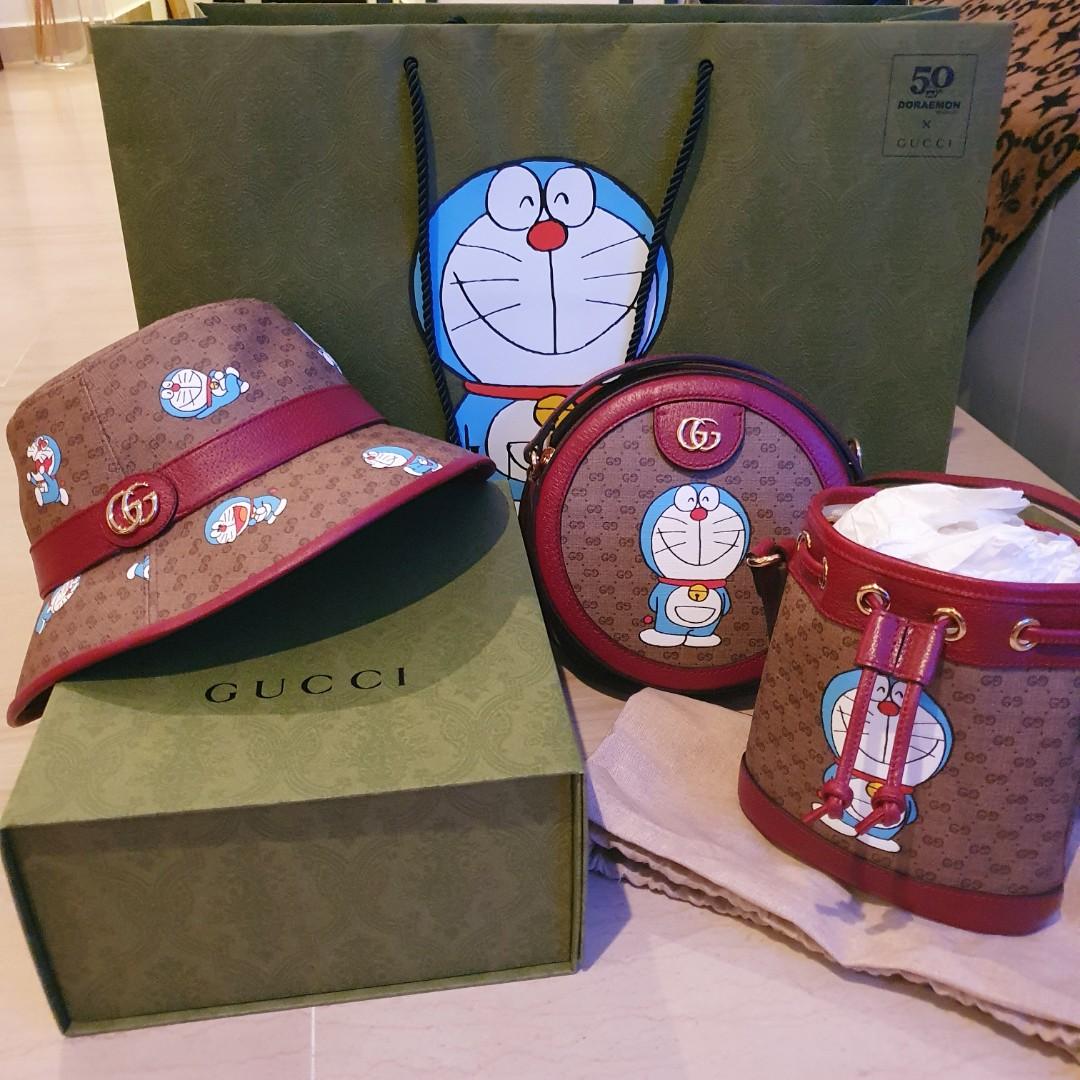 Gucci x Doraemon Round Circle Bag, Luxury, Bags & Wallets on Carousell