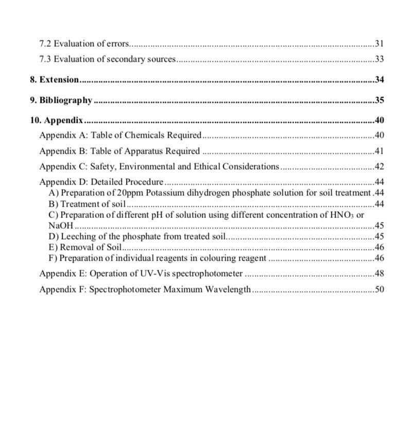 IB Chemistry EE Sample Grade A & Highest in cohort, Hobbies & Toys ...