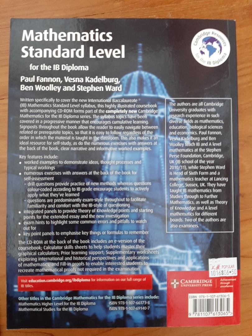 IB Mathematics SL textbook, Books & Stationery, Textbooks, Tertiary on ...
