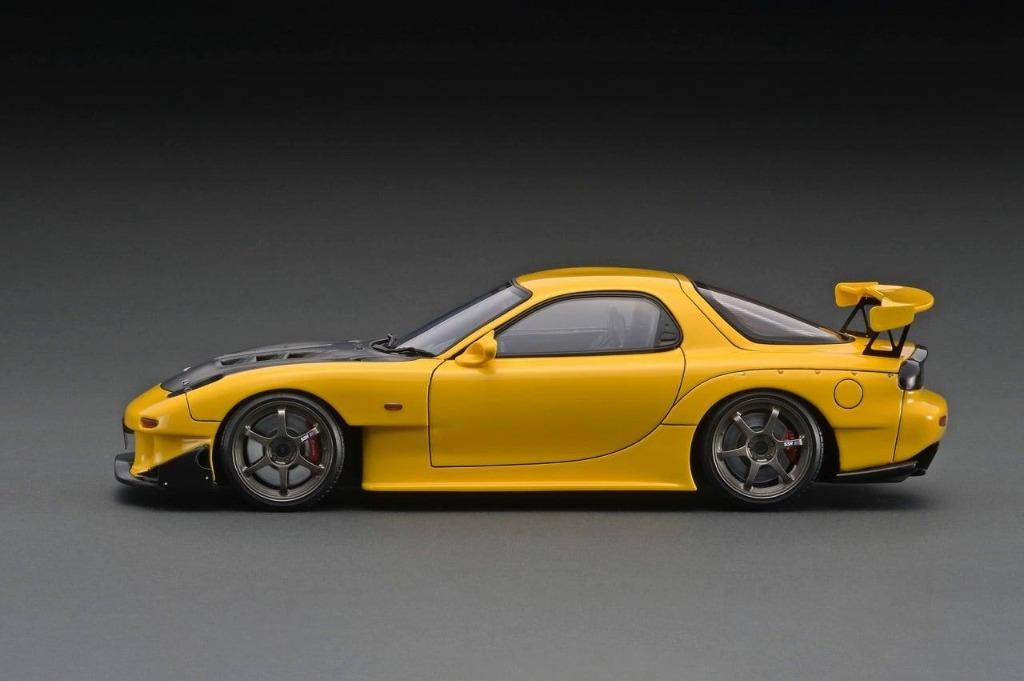【Ignition Model】1/18 Mazda RX-7 (FD3S) Yellow, Hobbies & Toys, Toys & Games on Carousell