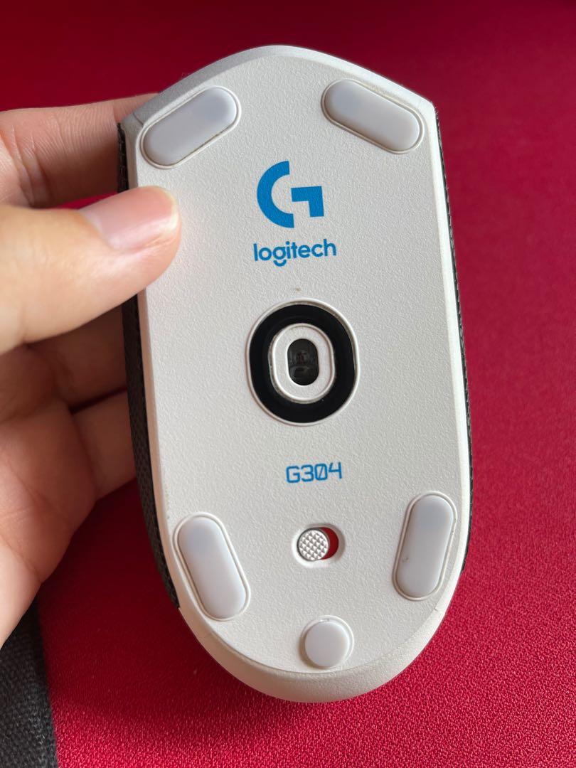 [Modded]Logitech G304 white with Hyperglides and modded battery slot ...