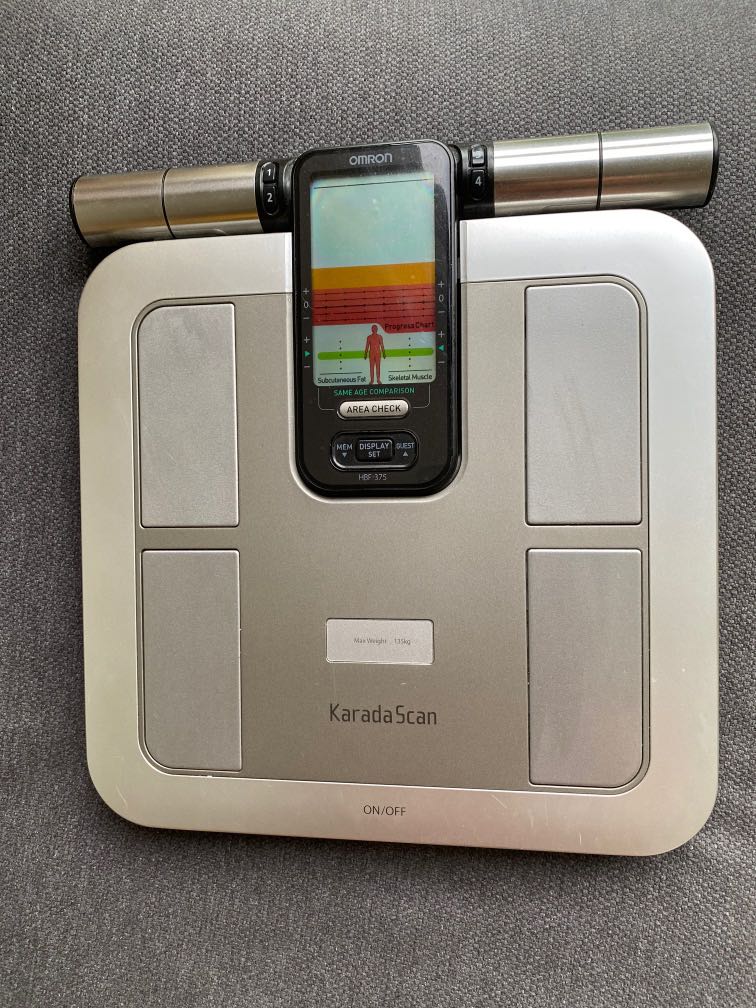 OMRON BODY COMPOSITION MONITOR HBF-375 SCALE, Health & Nutrition ...