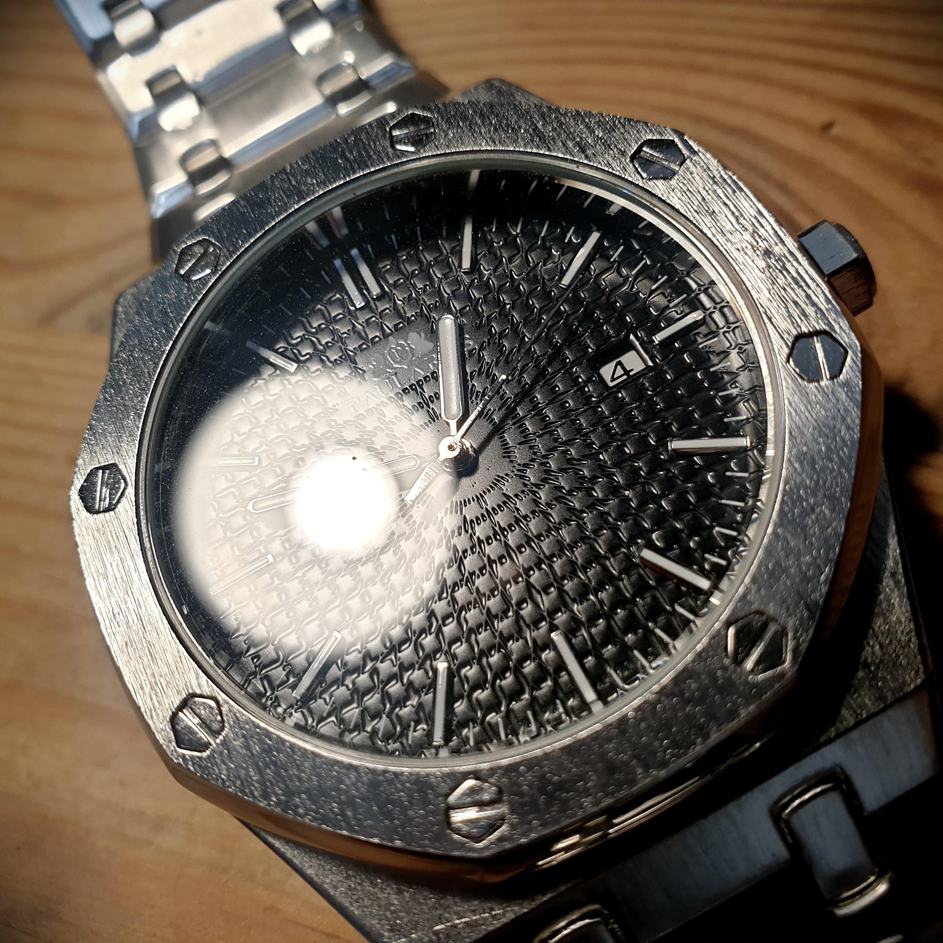 Paulareis Platinum Automatic Watch (AP Royal Oak Homage), Men's Fashion ...