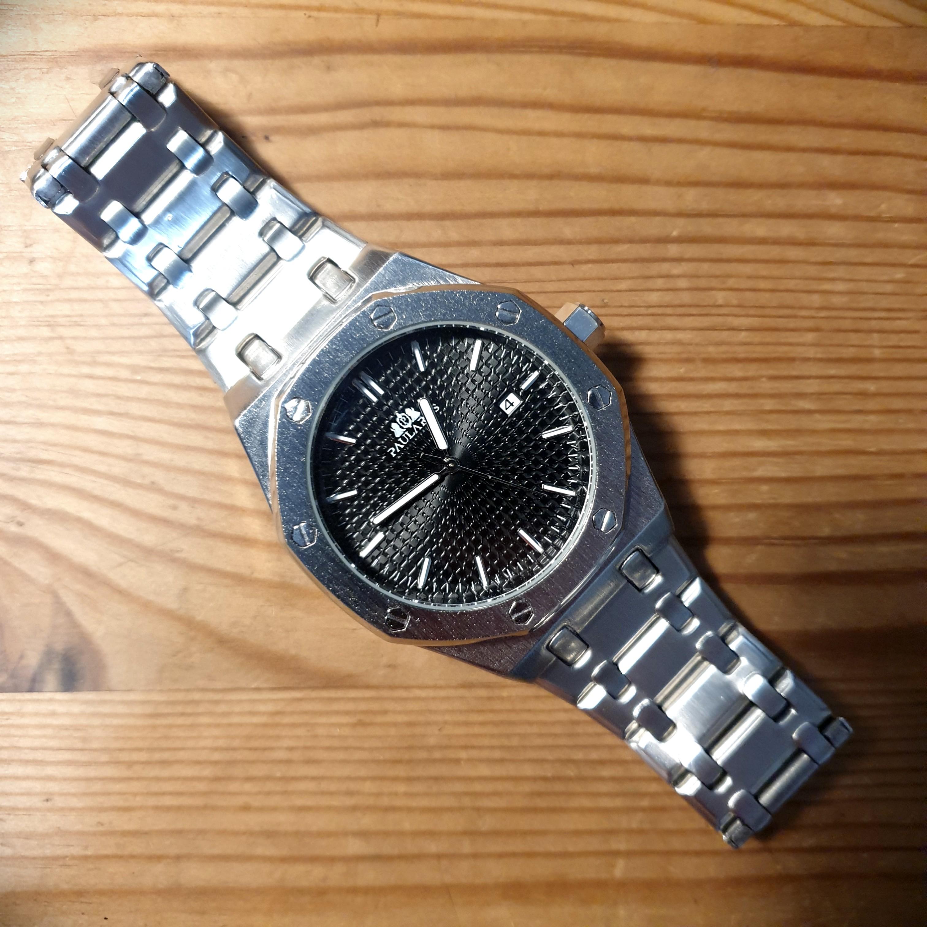 Paulareis Platinum Automatic Watch (AP Royal Oak Homage), Men's Fashion ...