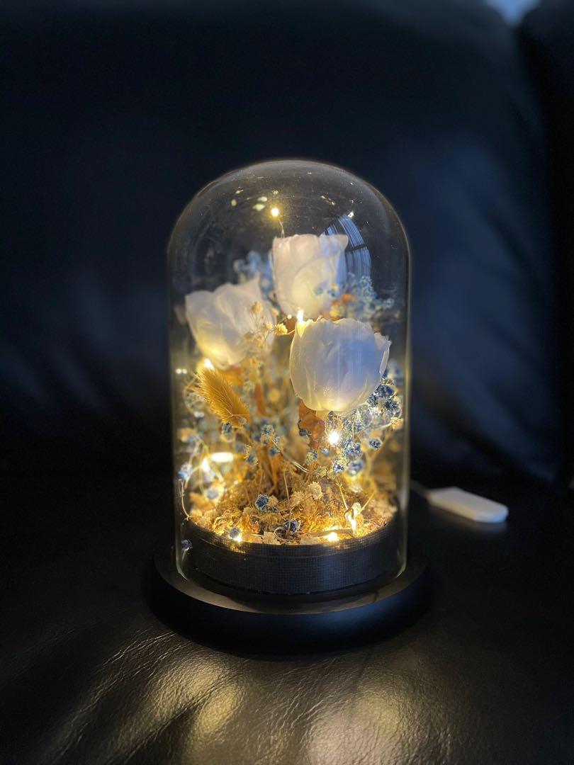 Periwinkle rose bell jar, Food & Drinks, Local Eats on Carousell