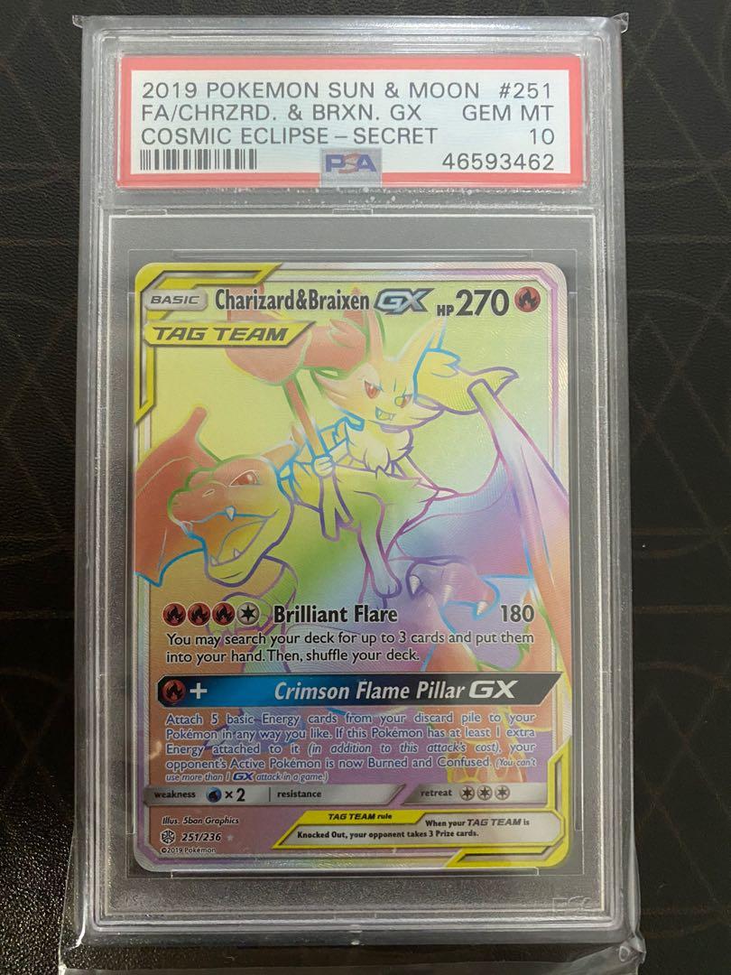 PSA 10 Charizard & Braixen GX - 251/236 - Hyper Rare, Hobbies & Toys, Toys & Games, Board Games ...