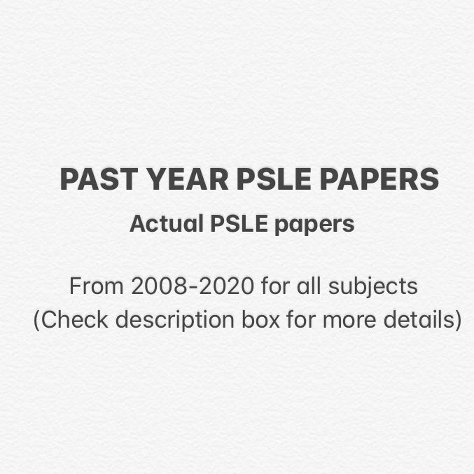 PSLE Practice Paper PSLE Past Year Paper, Hobbies & Toys, Books ...