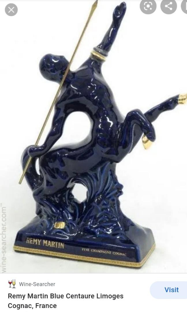 Rare Remy Martin Blue Centaure Limoges Cognac, Hobbies & Toys ...
