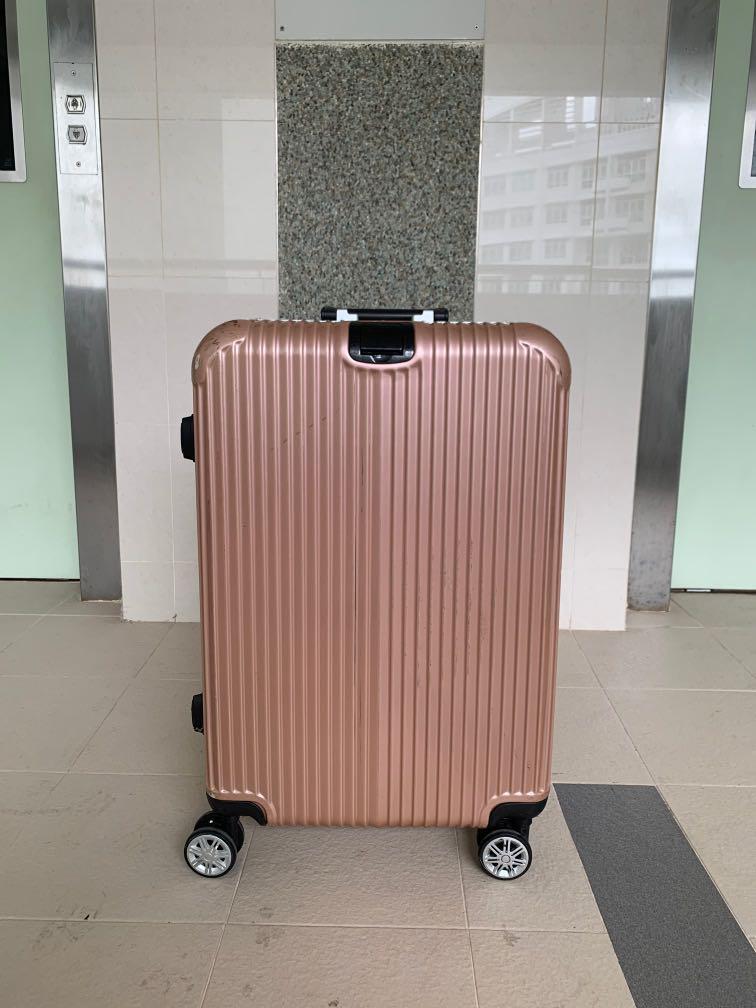 Rose Gold TSA 007 24” 8 Wheel Luggage, Hobbies & Toys, Travel, Luggage ...
