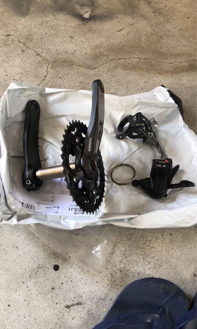 SLX Crankset with Front 3x shifter, Sports Equipment, Bicycles & Parts ...