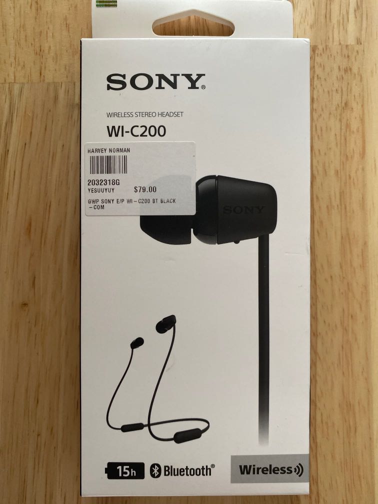 Sony WI-C200 wireless stereo headset, Audio, Headphones & Headsets on ...