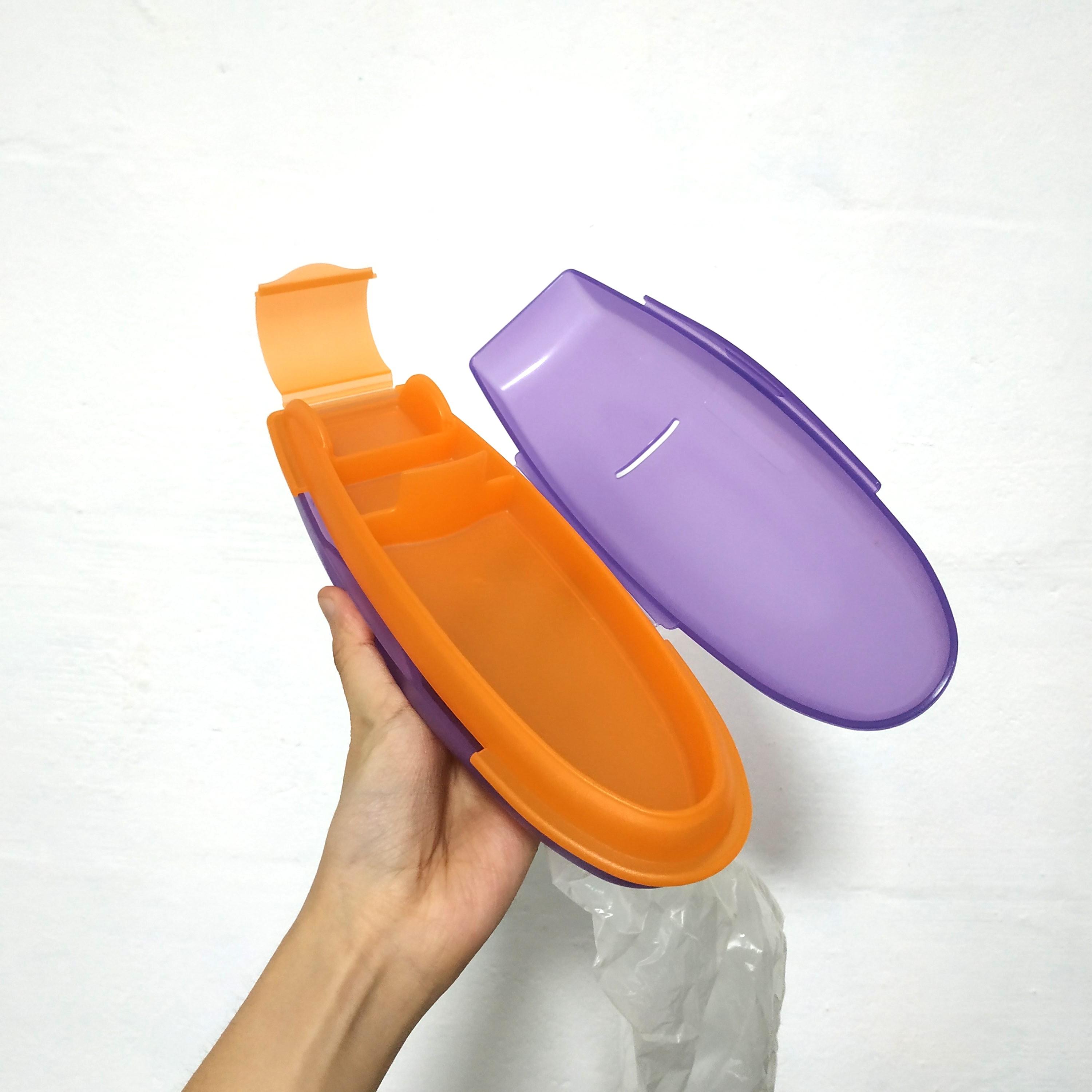 Tupperware Kids 2 Tier Layer Hard Pencil Case Box Container, Hobbies ...