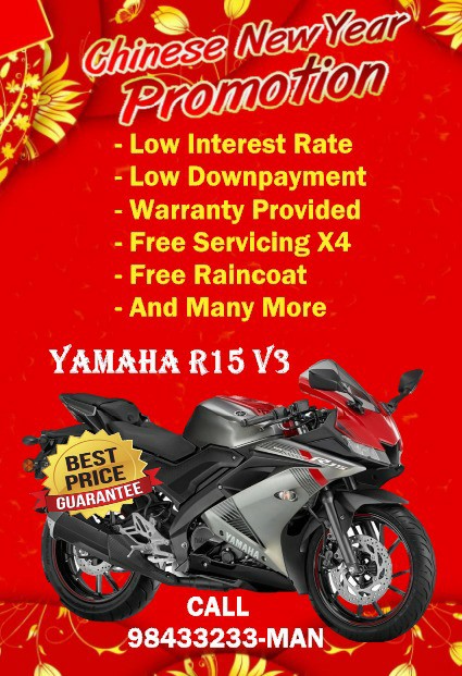 Yamaha R15 V3, Motorcycles, Motorcycles for Sale, Class 2B on Carousell