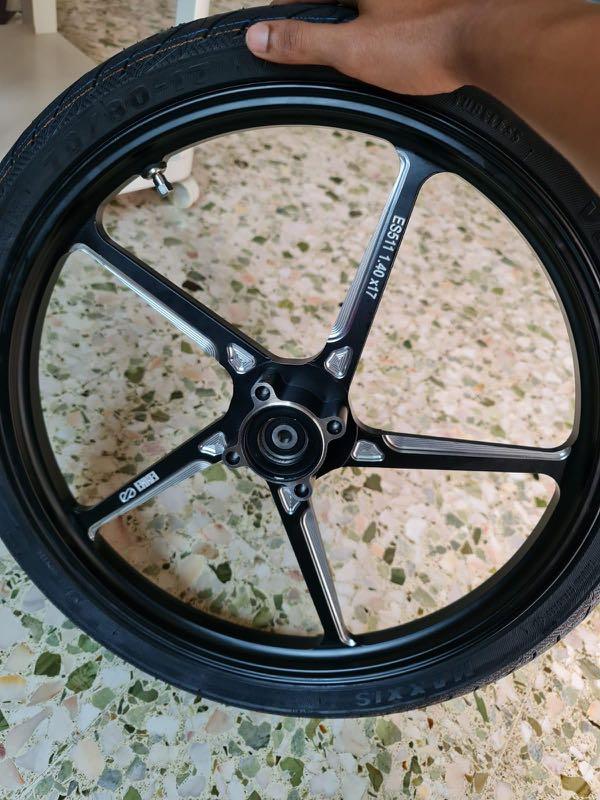 Yamaha sniper rim enkei sp511 with tyre volan 70/80. #Y15 #Y15zr #Ysuku ...