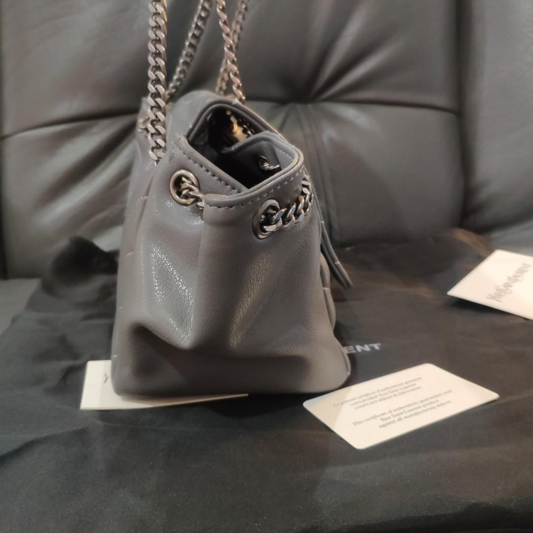YSL Nolita small gray bag, Luxury, Bags & Wallets on Carousell
