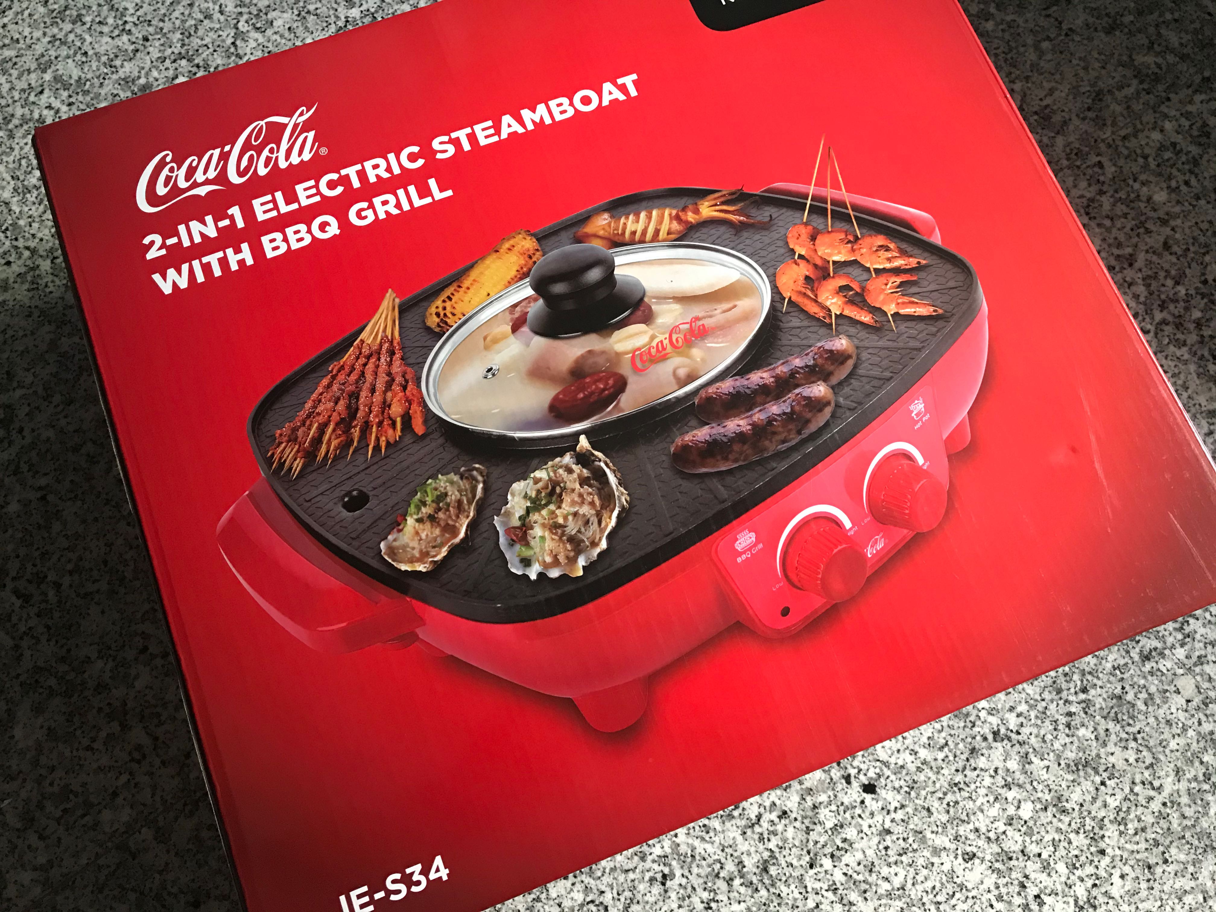 2-In-1 Electric Steamboat with BBQ Grill set, Home Appliances ...