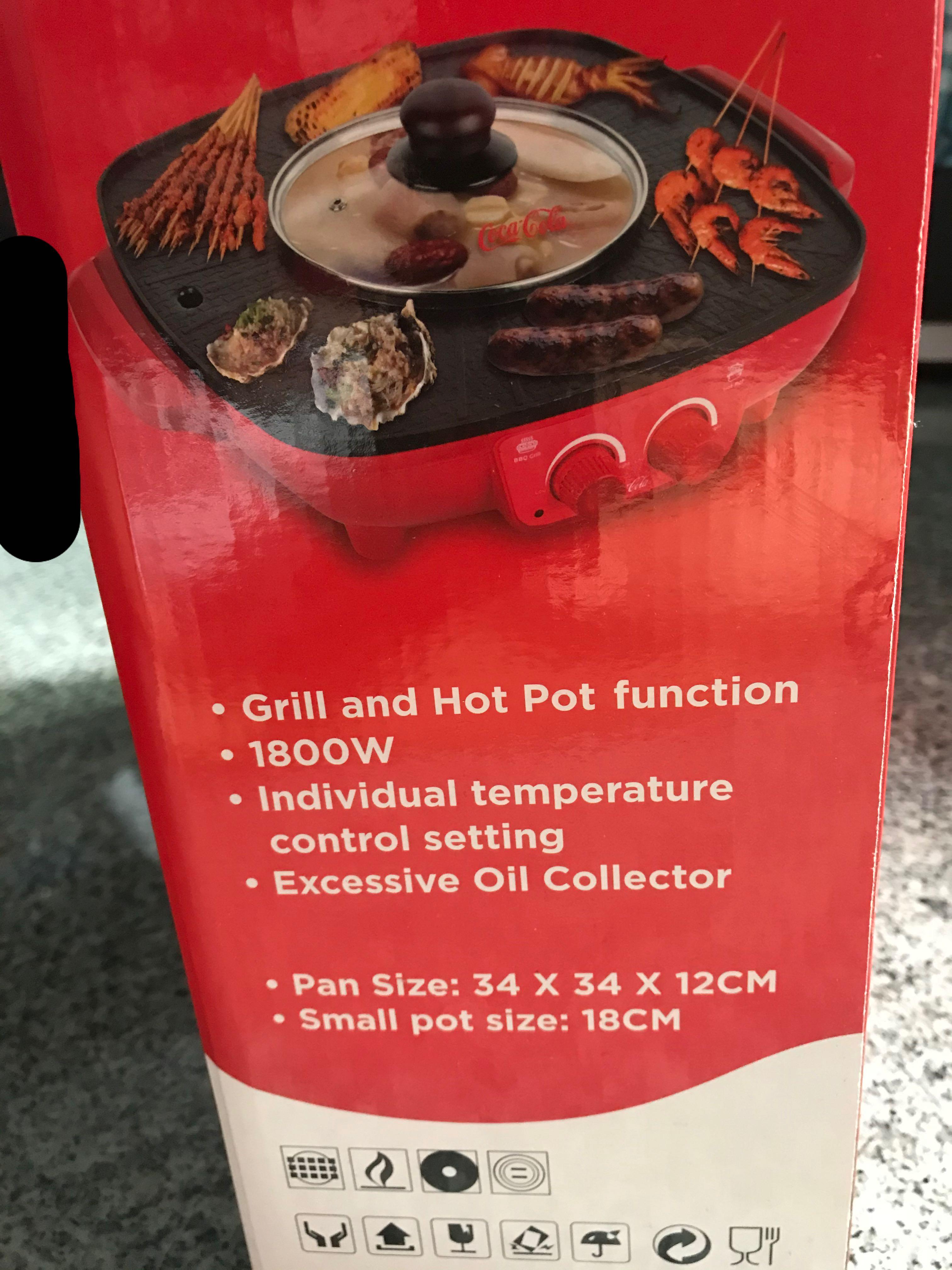 2-In-1 Electric Steamboat with BBQ Grill set, Home Appliances ...