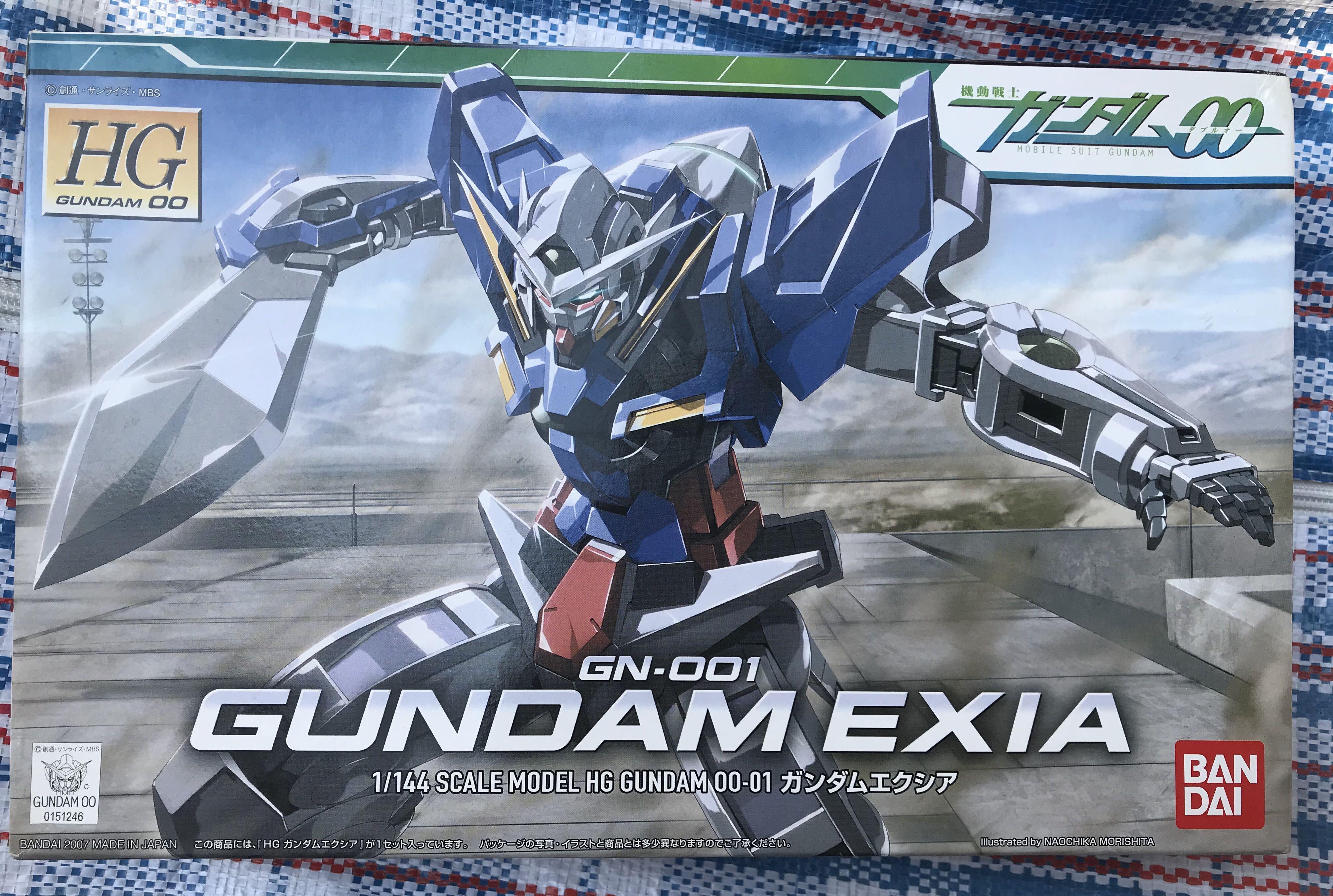 全新未砌 Bandai HG Gundam Exia 00 01 天使 高達 HG 1/144 模型 盒舊, 興趣及遊戲, 玩具 & 遊戲類 - Carousell