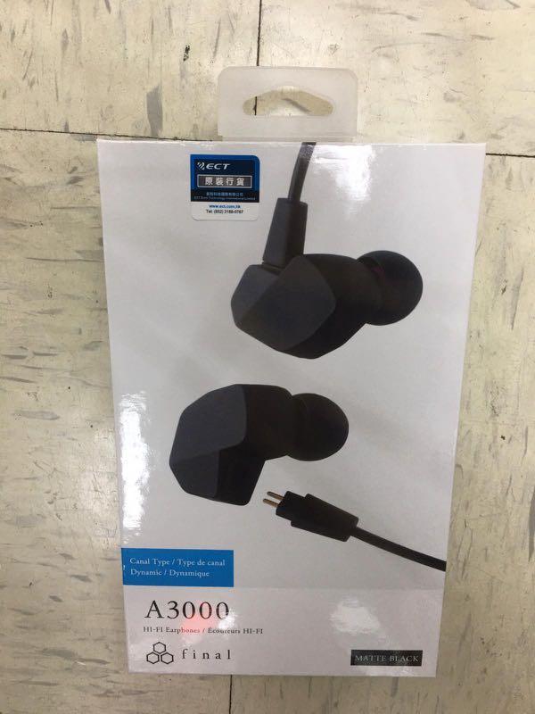 （全新行貨）Final A3000 入耳式耳機, 音響器材, 頭戴式/罩耳式耳機 - Carousell