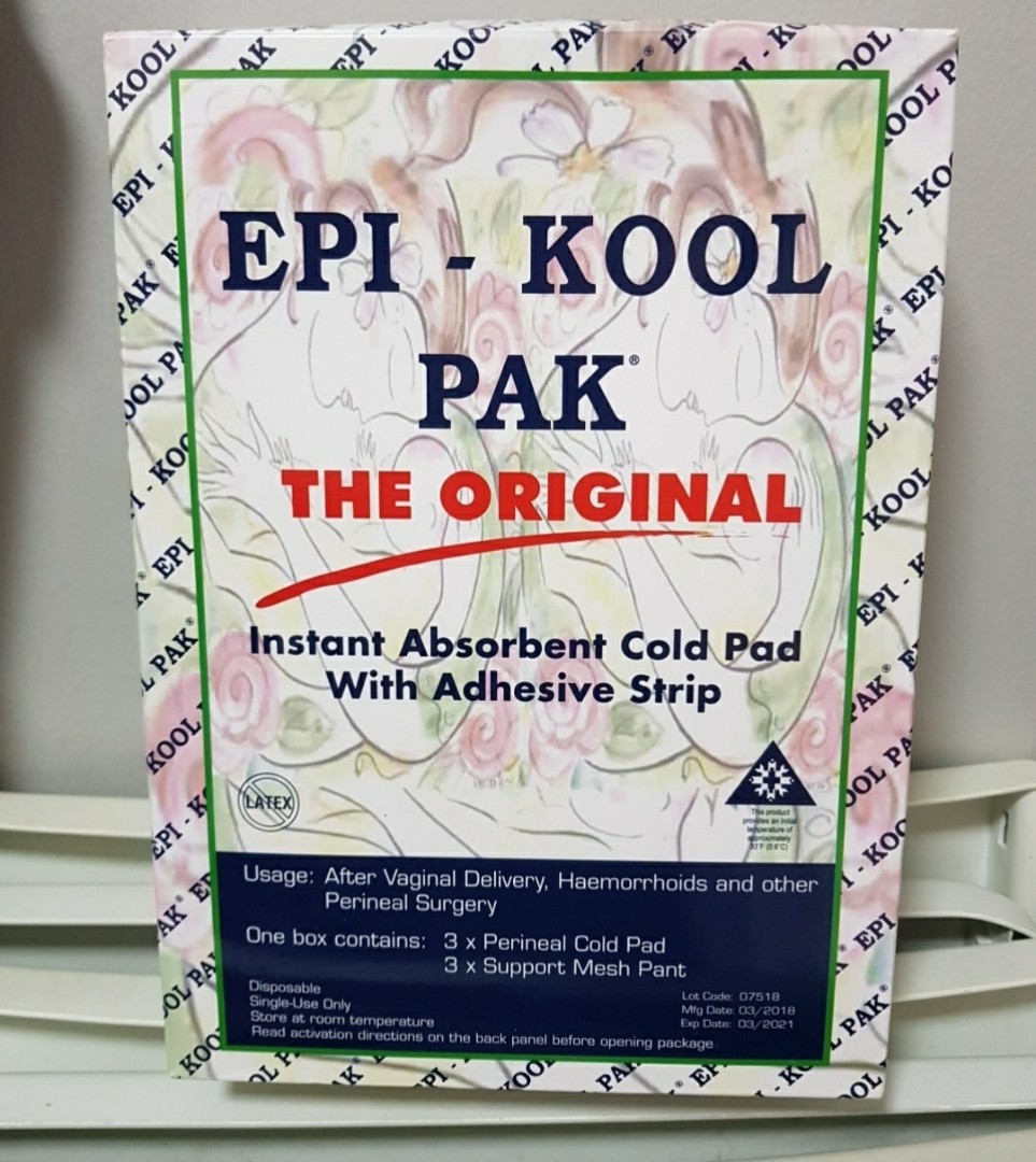 BNIB Epi Kool Pak Epikool perineal cold pad postpartum, Babies & Kids ...