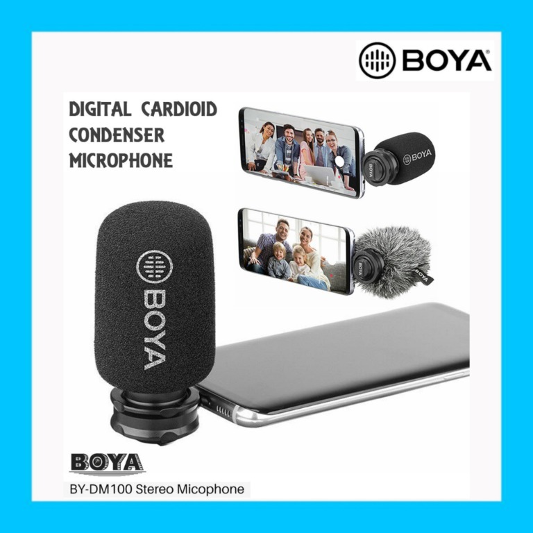 Boya By-DM100 Type C Portable handphone, video microphone, Photography ...