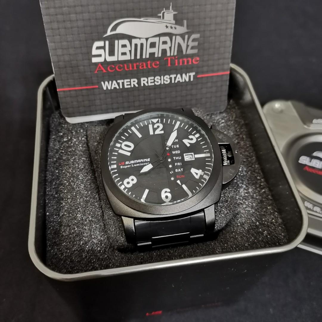 Brand new US Submarine quartz movement watch J155 A/BLK, Men's Fashion ...