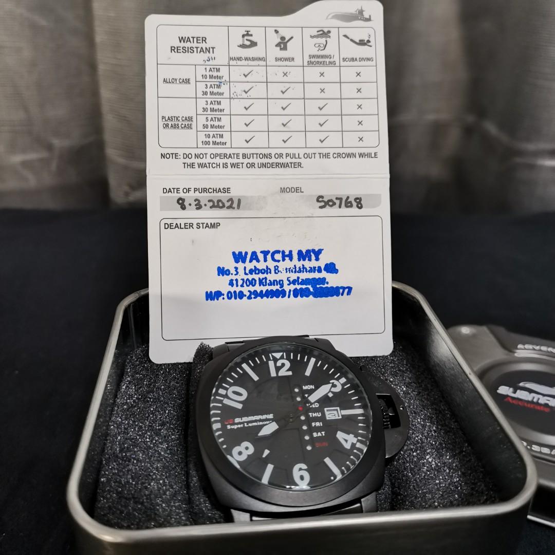 Brand new US Submarine quartz movement watch J155 A/BLK, Men's Fashion ...