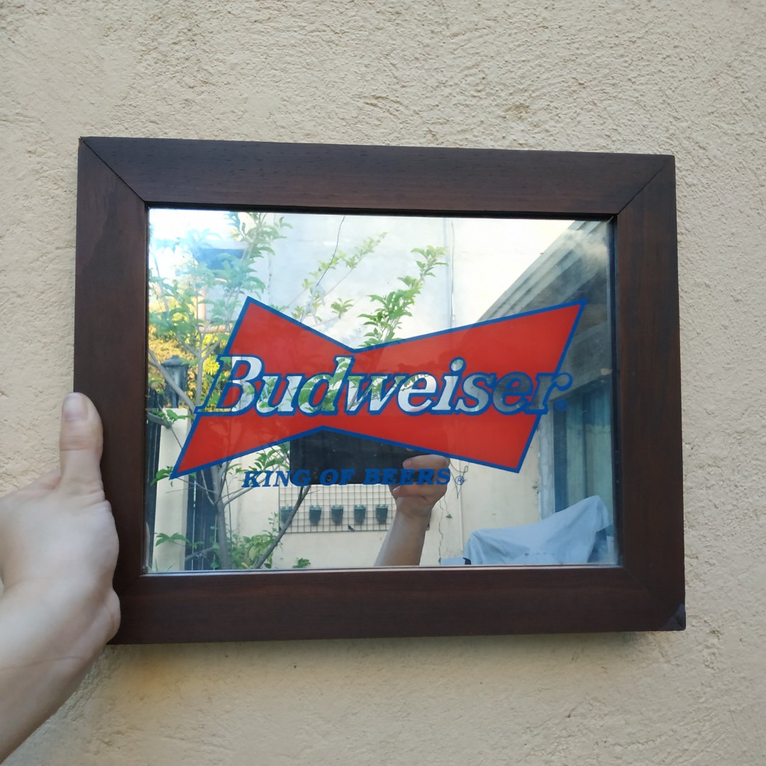 Budweiser Mirror Signage, Hobbies & Toys, Memorabilia & Collectibles ...