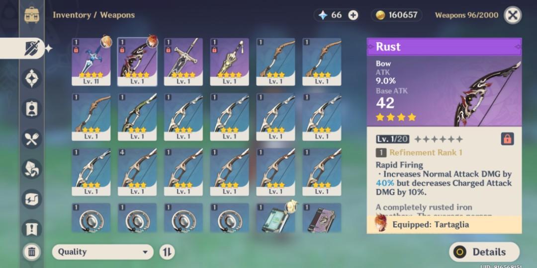 Childe Rust Genshin Impact, Video Gaming, Video Games, Xbox on Carousell