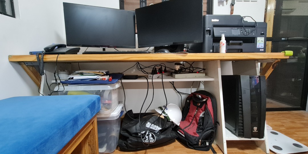 Computer table canadian pinewood, Furniture & Home Living, Furniture ...