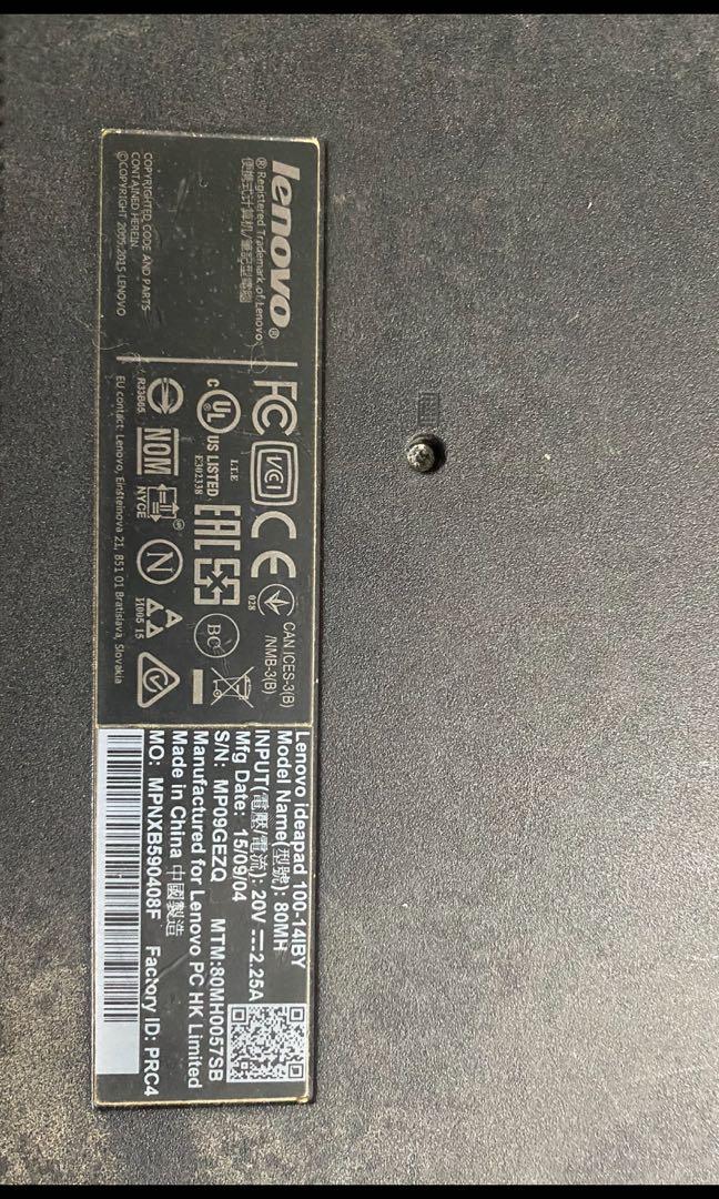 Defective Laptop (Lenovo Ideapad 100), Computers & Tech, Laptops ...