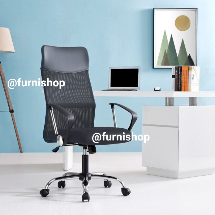 Executive Office Boss Study Chair with Wheels High Back Ergonomic ...