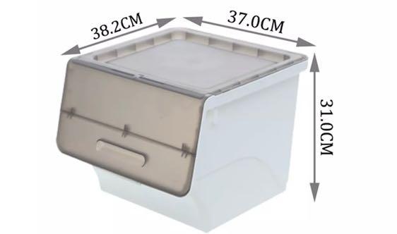Front Opening Storage Box x2 (Different Colors), Furniture & Home ...