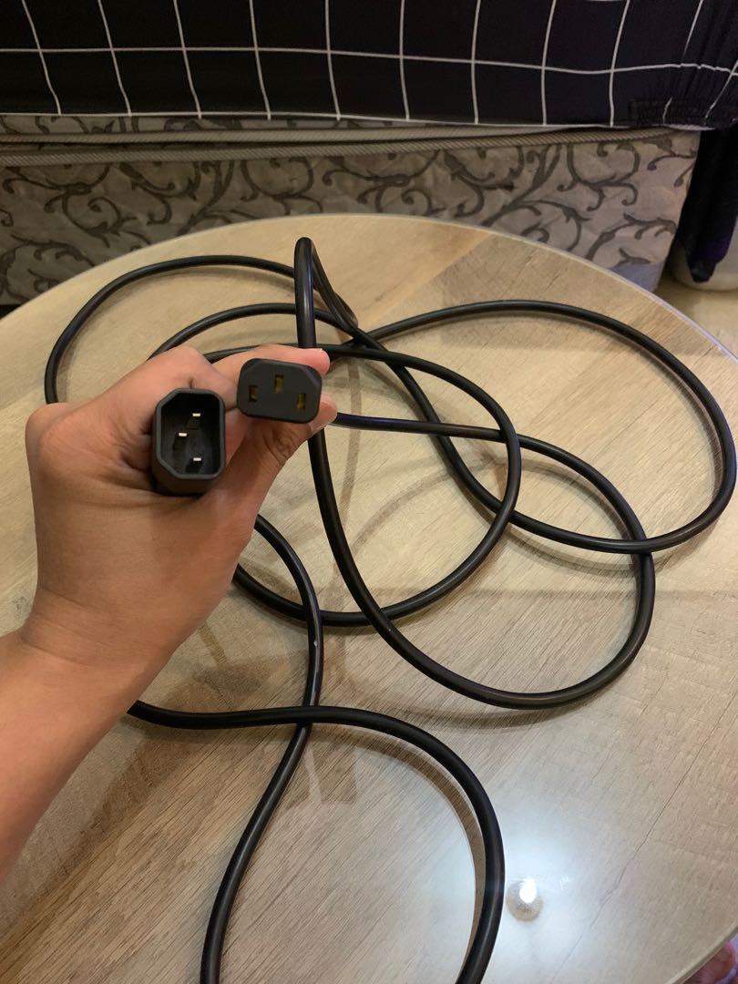 kabel power longwell 10A 250V panjang 4 meter female male, Elektronik ...