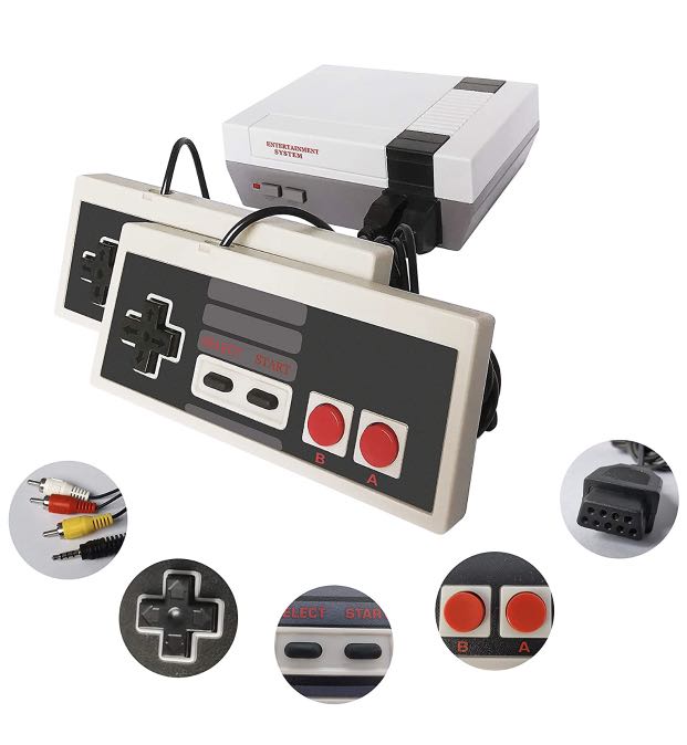 KANSUM Classic Mini Retro Game Console with Built-in 620 Games and 2 ...