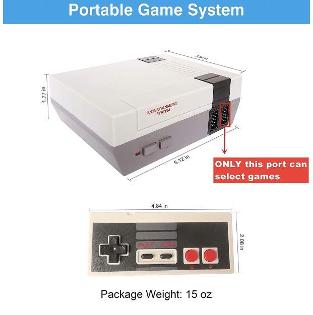 KANSUM Classic Mini Retro Game Console with Built-in 620 Games and 2 ...