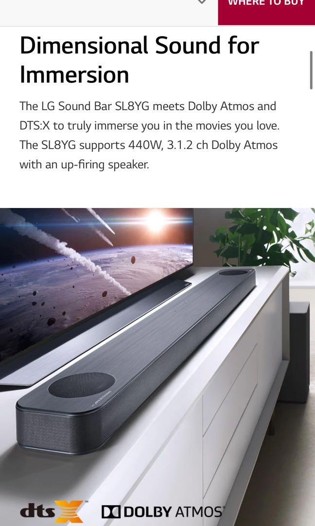 LG Soundbar SL8YG with built in Google Assistant, Audio, Soundbars ...