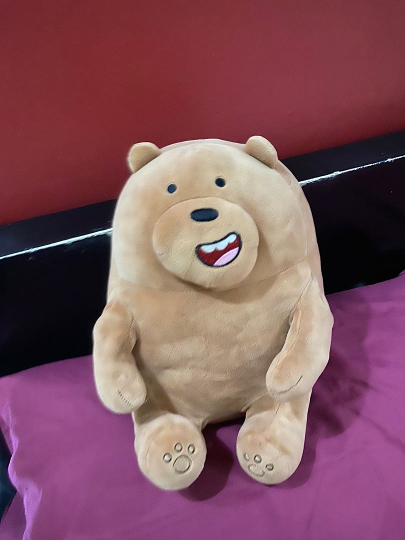 Miniso We Bare Bears Grizzly Stuffed Toy / Plushie, Hobbies & Toys ...