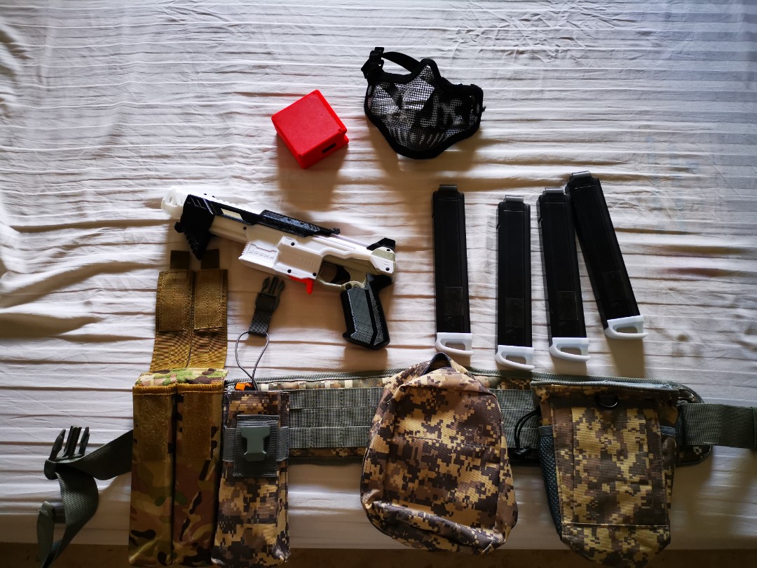 [NERF] Full Super Spamf Loadout, Hobbies & Toys, Toys & Games on Carousell