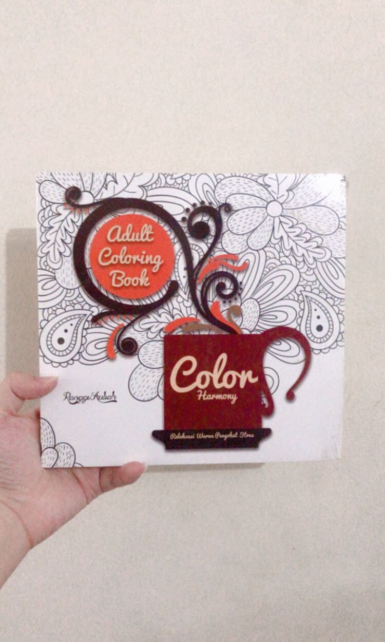(NEW) Adult Coloring Book - buku mewarnai dewasa color harmony, Buku ...
