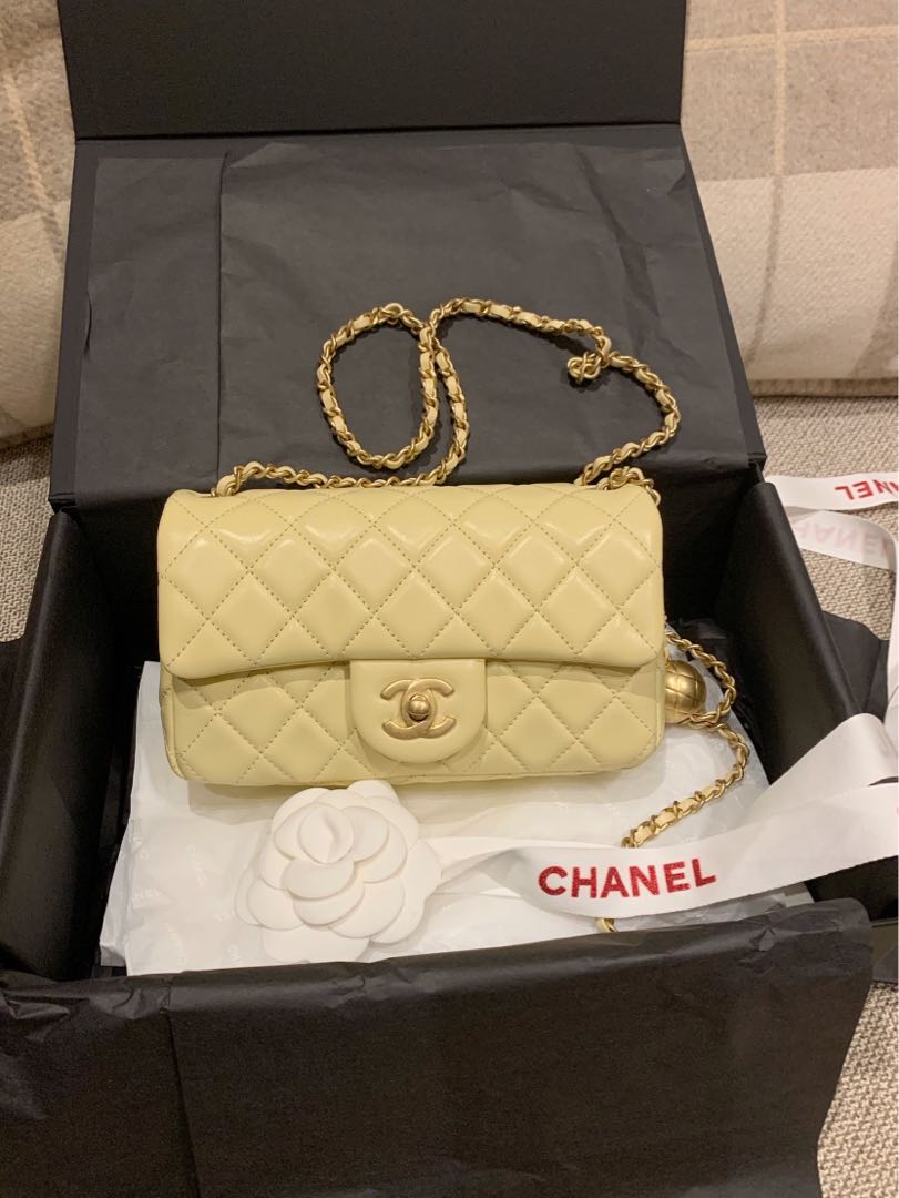 NEW Chanel mini CF rectangular pearl crush RARE!, Luxury, Bags ...