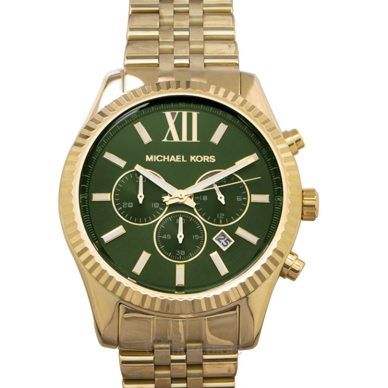[NEW] Michael Kors Lexington Chronograph Green Dial Men's Watch 45mm ...