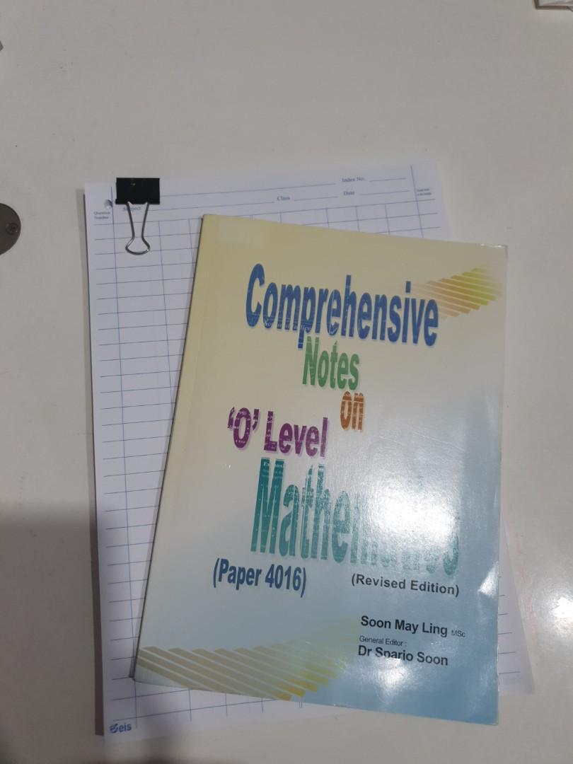 O level Maths Notes + Ledger paper, Books & Stationery, Textbooks ...