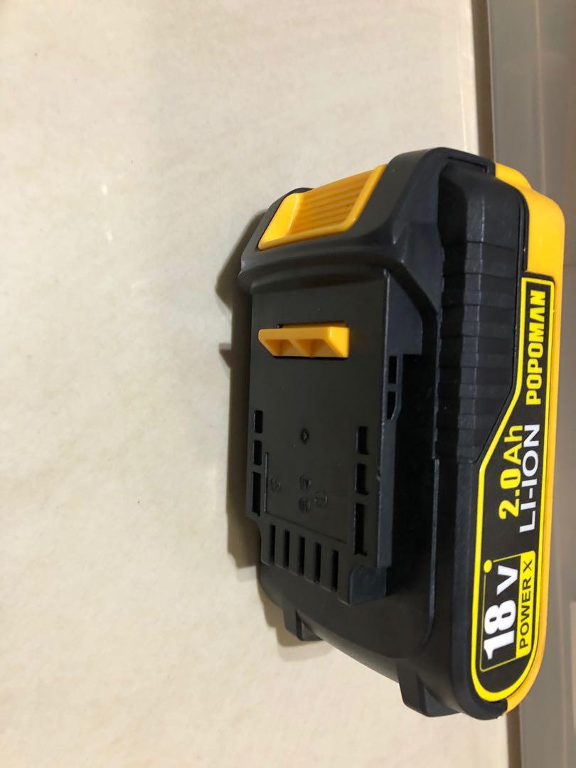 Popoman 18v MAX 2.0 Ah Lithium Ion Battery-Pack, Rechargeable ...
