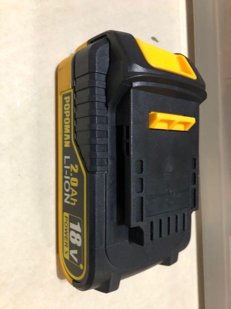 Popoman 18v MAX 2.0 Ah Lithium Ion Battery-Pack, Rechargeable ...