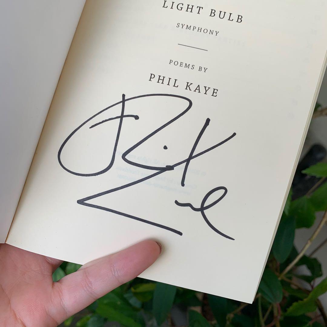 [SIGNED] Phil Kaye - Light Bulb Symphony - Poems - Poetry - Spoken Word ...