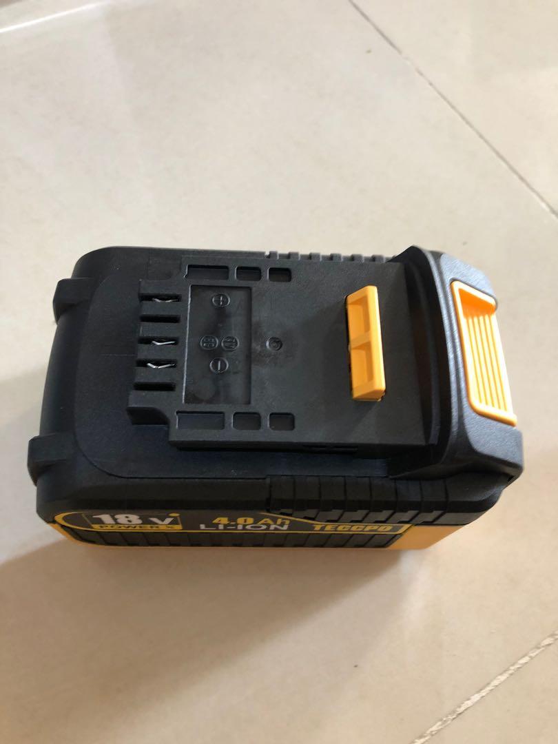 TECCPO 18V MAX 4.0 Ah Lithium Ion Battery-Pack, Rechargeable ...