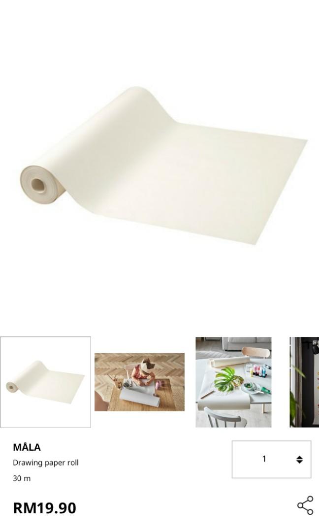 UNOPEN Ikea Mala paint/draw storage & drawing paper roll, Hobbies ...