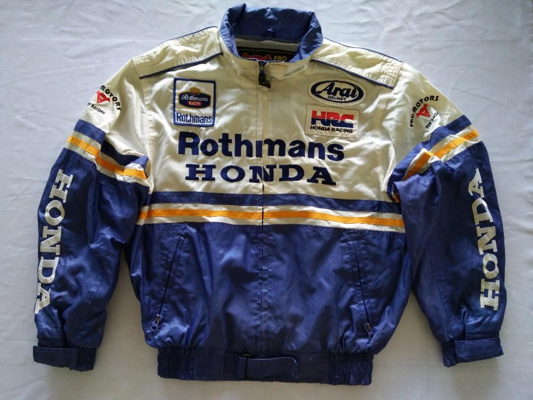 Vintage Rothmans Honda Jacket Racing Yamaha Suzuki Arai Kawasaki Race ...